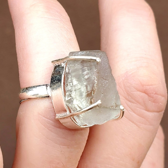Handmade | Jewelry | New Natural Crystal Quartz Silver Ring | Poshmark
